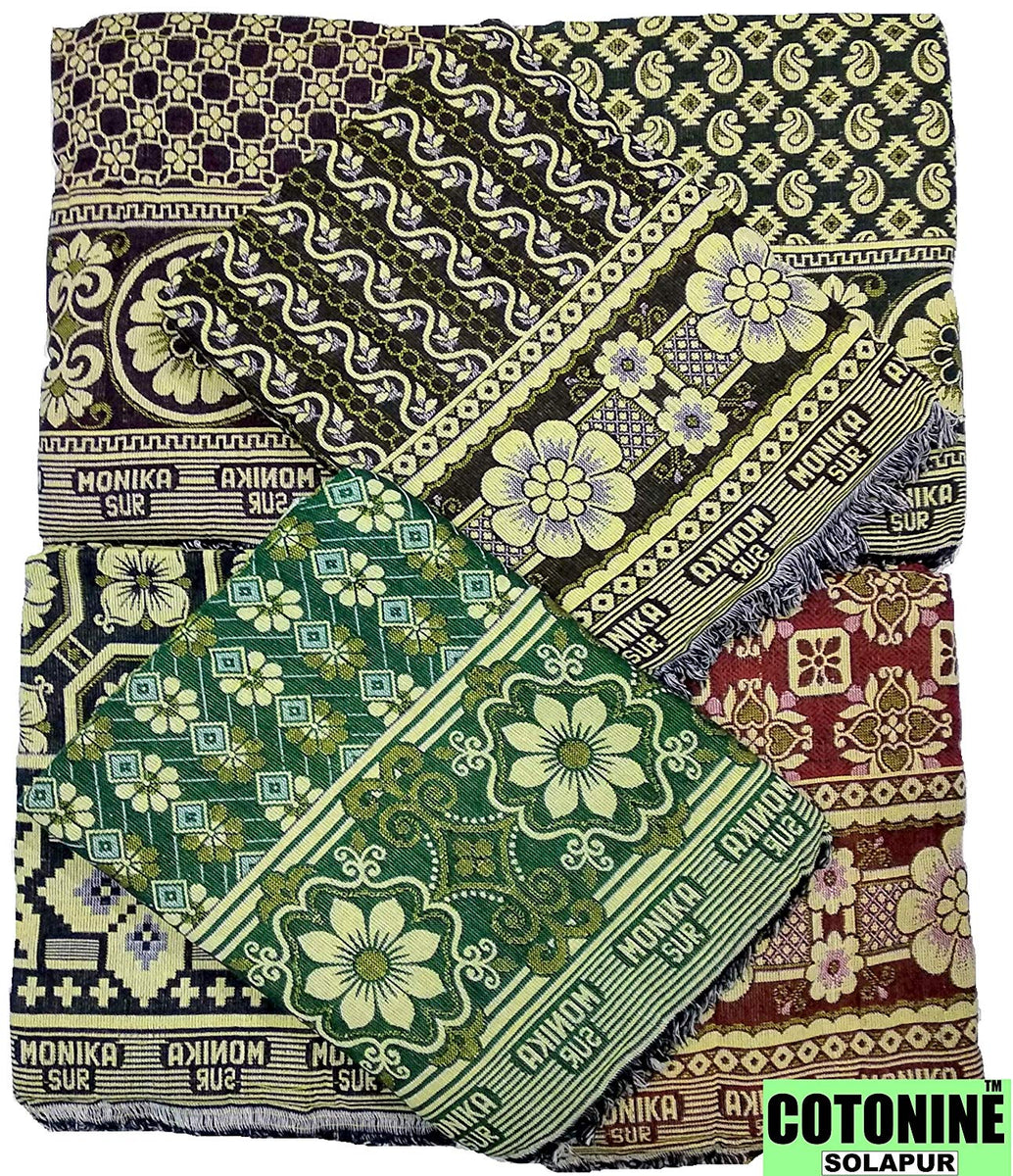 Solapuri Chadar / Single Size Cotton Blanket, Daily use : Multi color ...